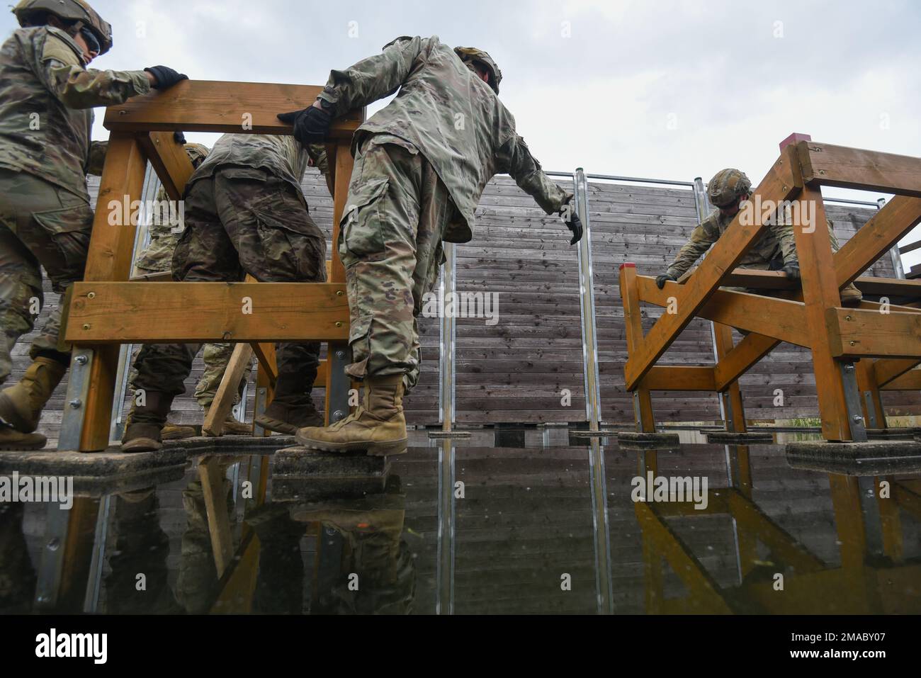U.S. Soldiers with Company A, 10th Brigade Engineer Battalion, 1st ...