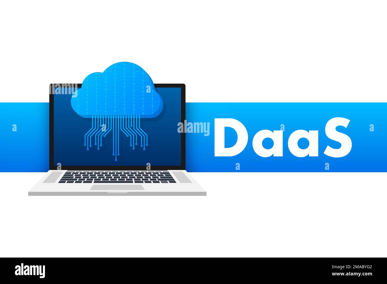 DaaS - Desktop as a Service. Cloud based software. Vector stock ...