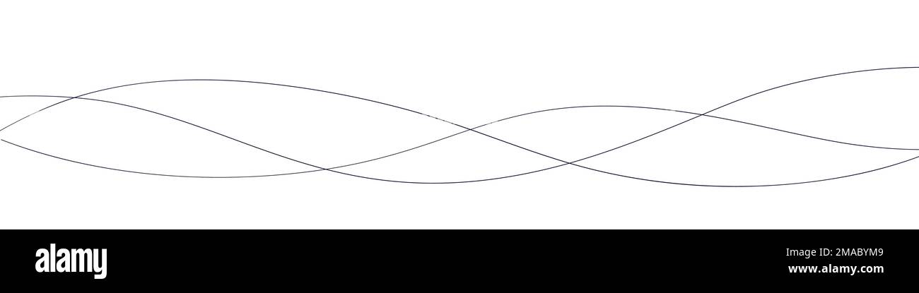 Abstract wavy thin line. Squiggle elements banner. Pattern with ...