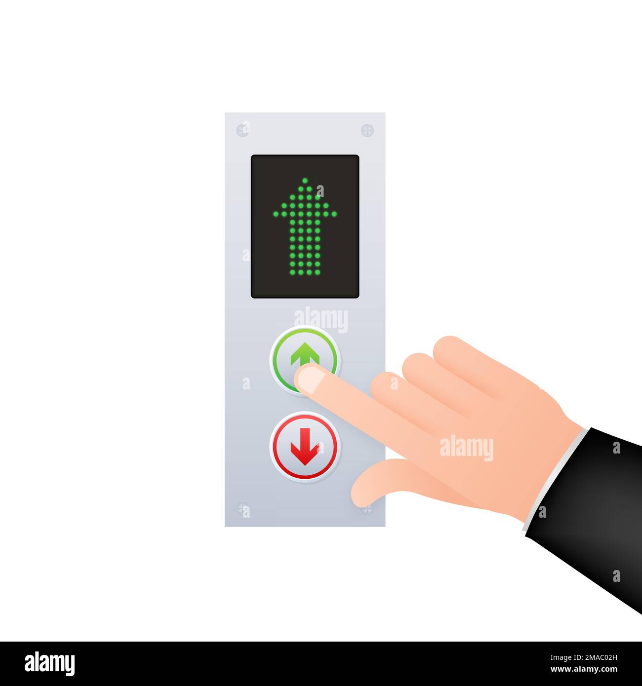 Button call elevator, lift. Finger on the button. Vector stock ...