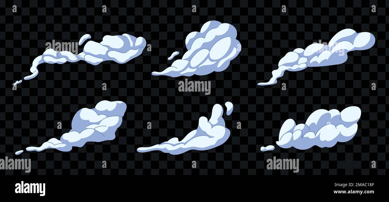 Exhausts trail. Smoke after exhausts. Dust and gas clouds set. Abstract ...