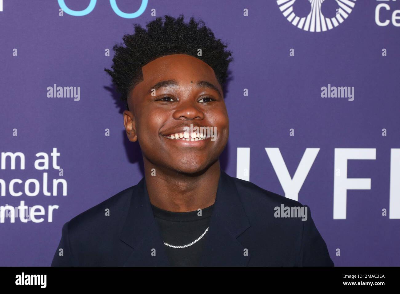 Actor Jalyn Hall attends the premiere of "Till" at Alice Tully Hall ...
