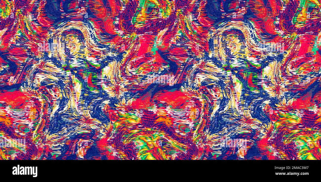 Vibrant pink distortion border. Bright colorful kitsch banner for fluid ...