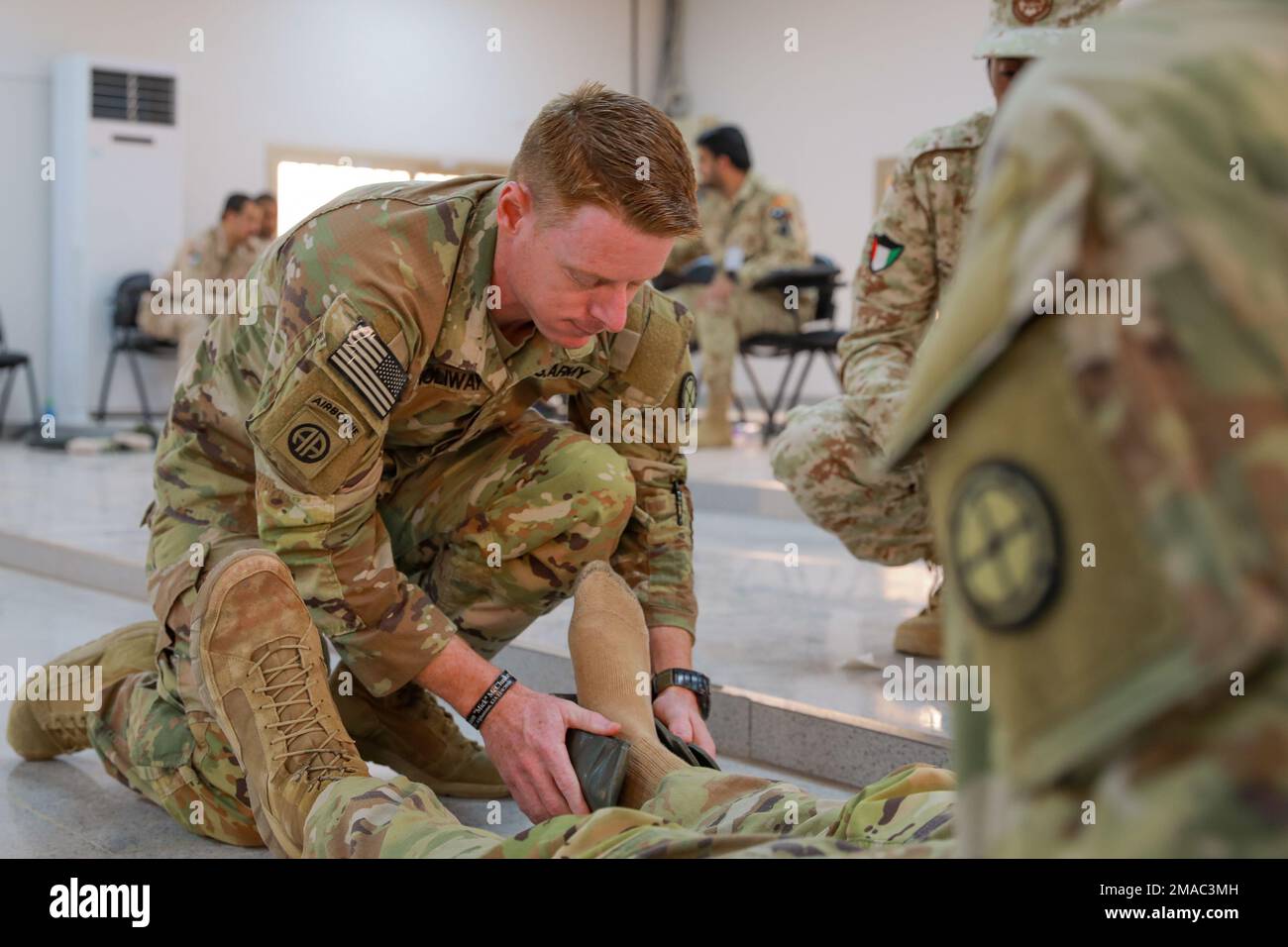 Combat medics from the 35th Infantry Division conduct medical training ...