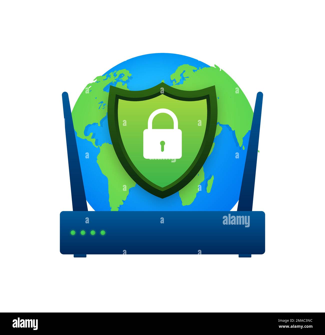 Secure Connection Icon Vector Illustration Isolated On White Background Flat Style Secured Ssl