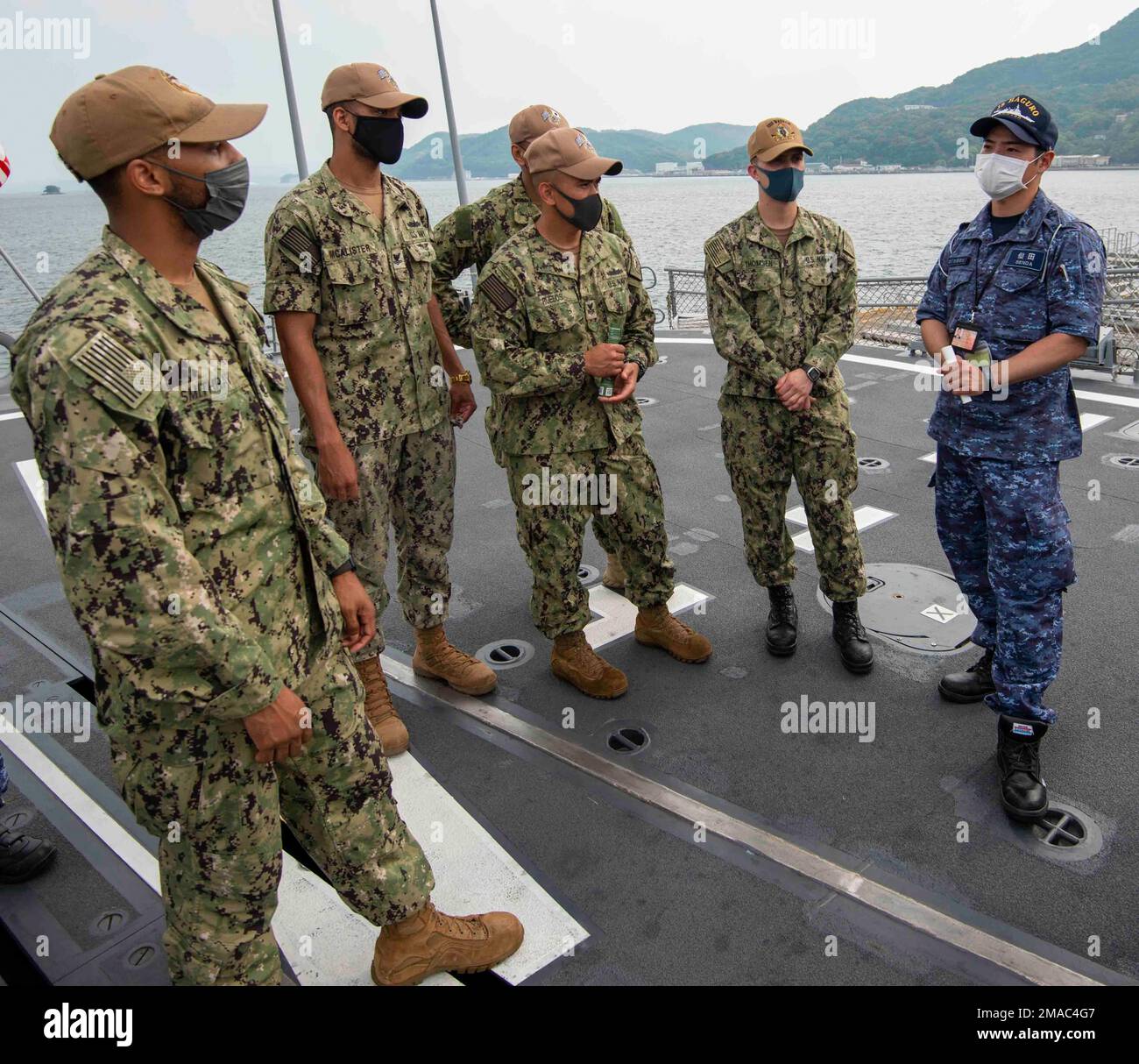 Japan Maritime Self-Defense Force Ens. Hideaki Senda, assigned to the ...