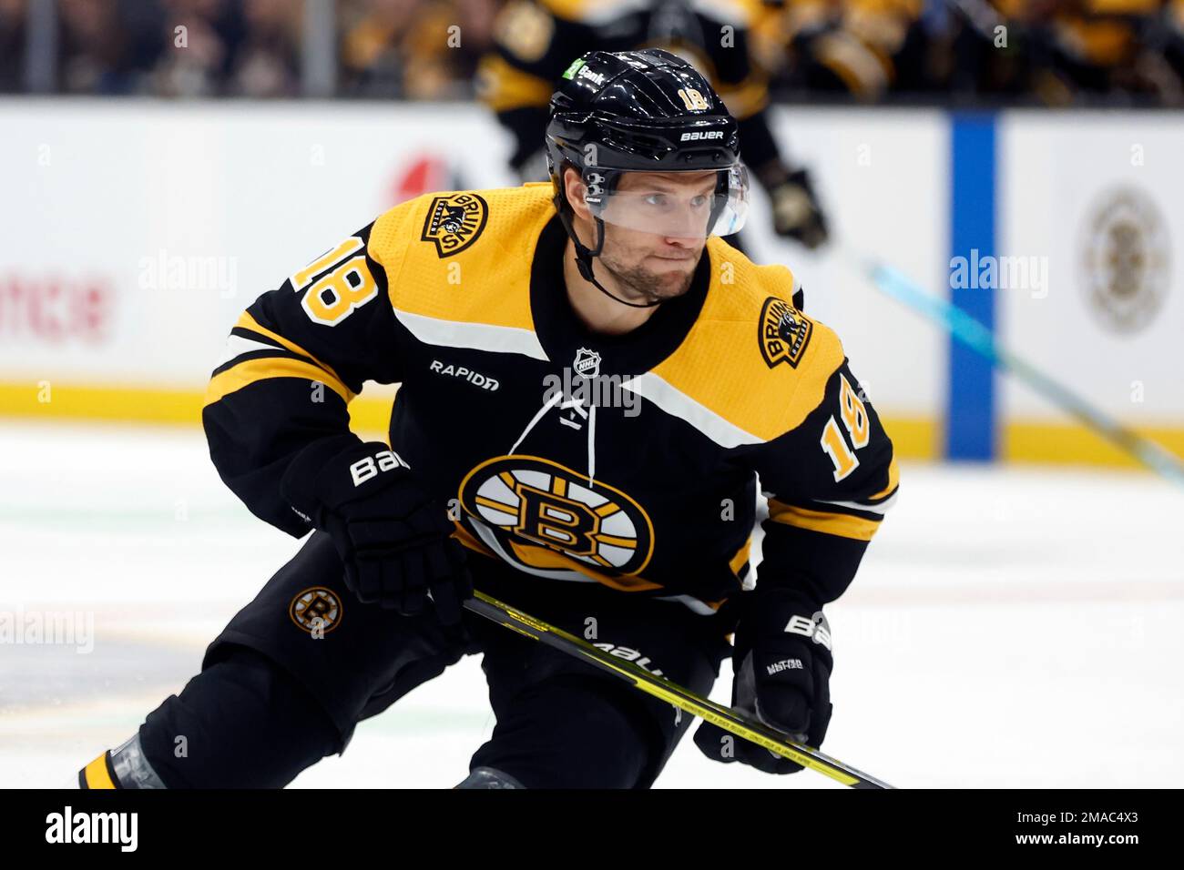 Boston Bruins' Pavel Zacha plays against the Philadelphia Flyers during ...