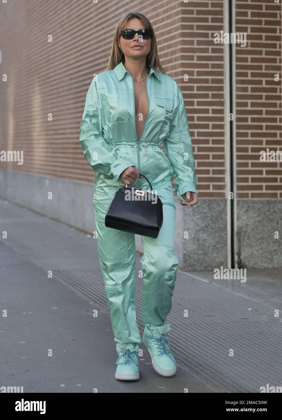 Veronica Ferraro street style outfit before Fendi fashion show during ...