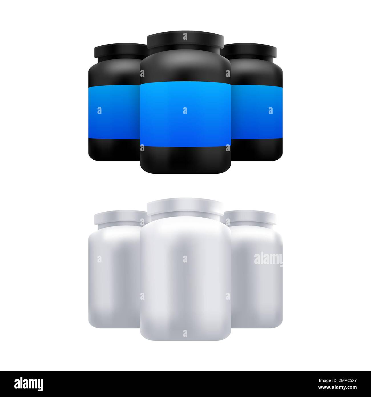 Protein supplement jar mockup. Sport or dietary nutrition. Bottle ...