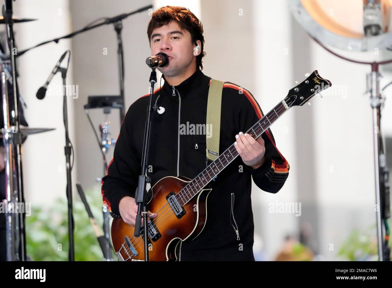 Calum Hood from the band 5 Seconds of Summer performs on NBC's Today ...