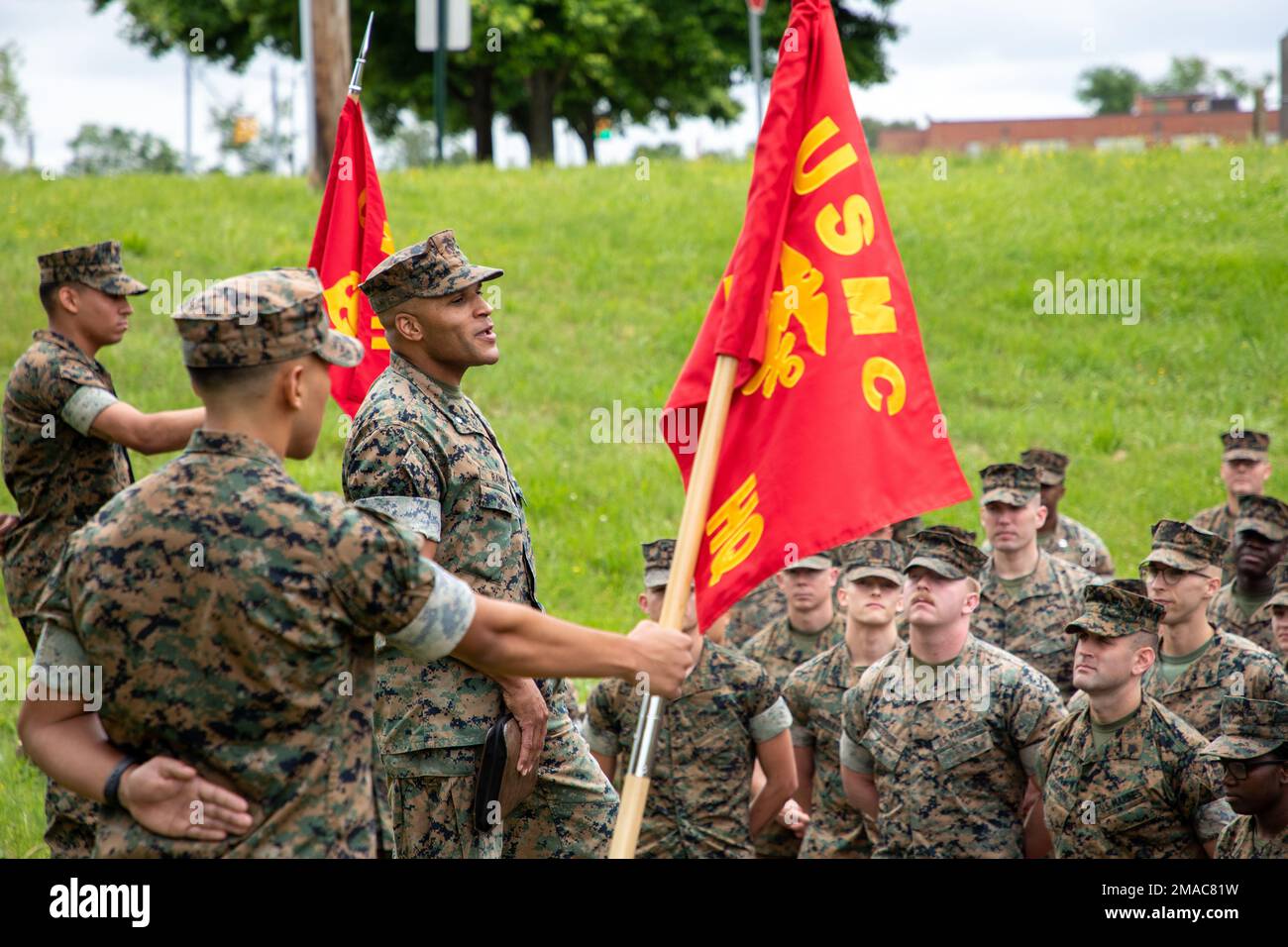 U.S. Marine Corps Lt. Col. David S. Rainey, commanding officer ...