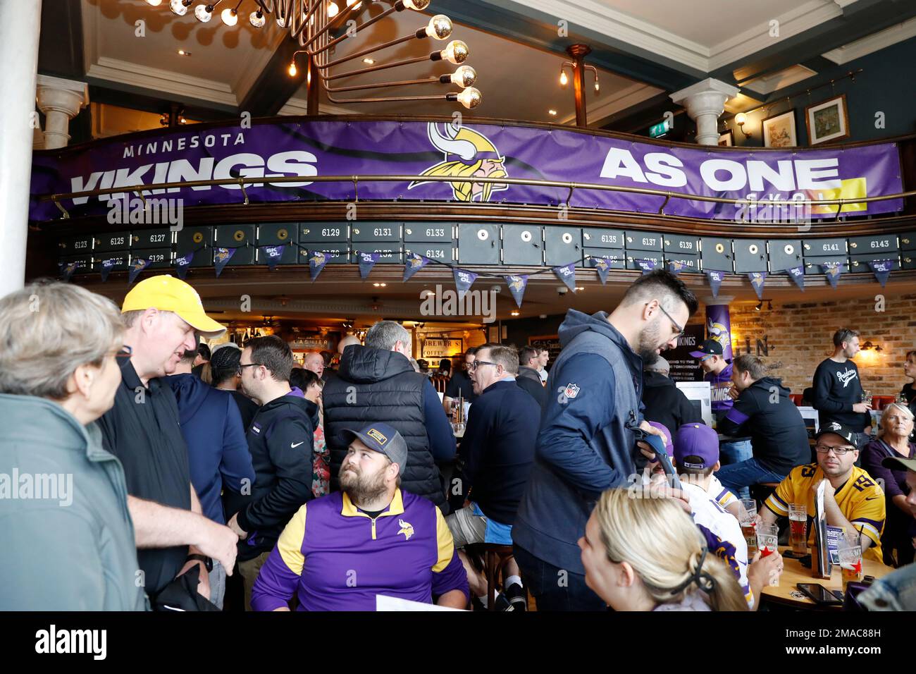 Fans gather at the Vikings pub event at The Barrow Boy & Banker ...