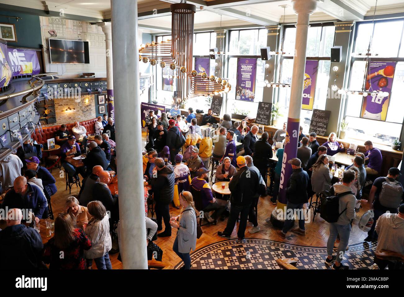Fans gather at the Vikings pub event at The Barrow Boy & Banker ...