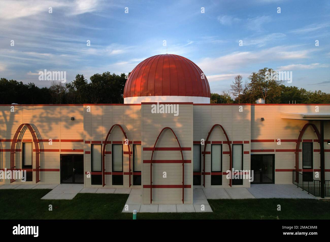 The newly constructed Fath-e-Azeem mosque, which means "a great victory ...