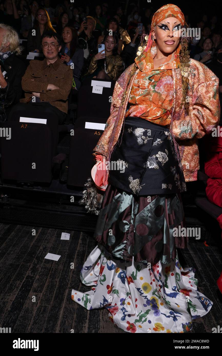 Doja Cat arrives for the Vivienne Westwood ready-to-wear Spring/Summer ...