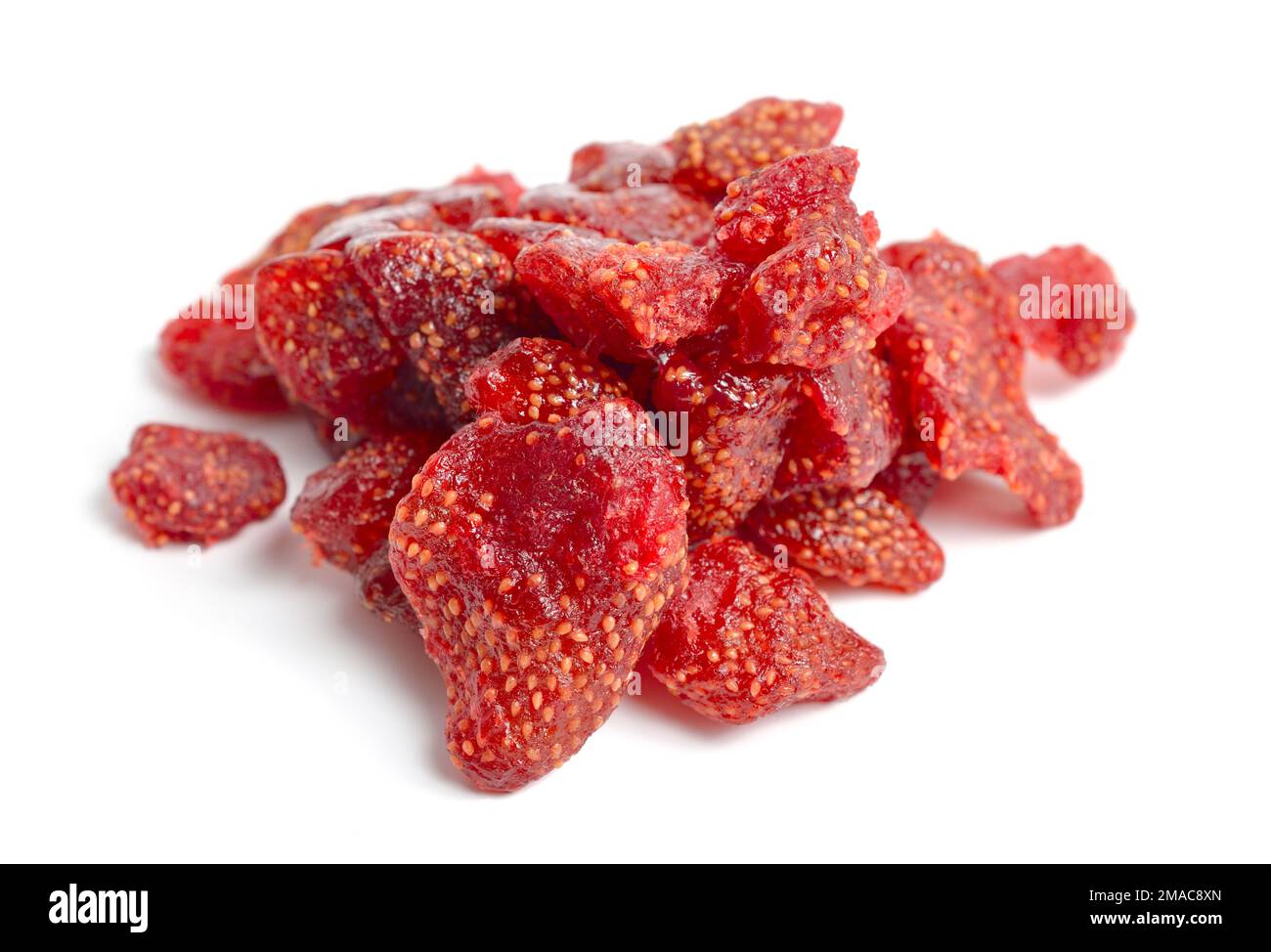 Sweet Dried strawberry berries isolated on white background Stock Photo ...
