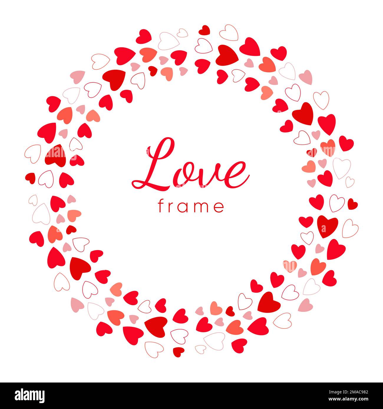 Border romantic red pink Stock Vector Images - Alamy