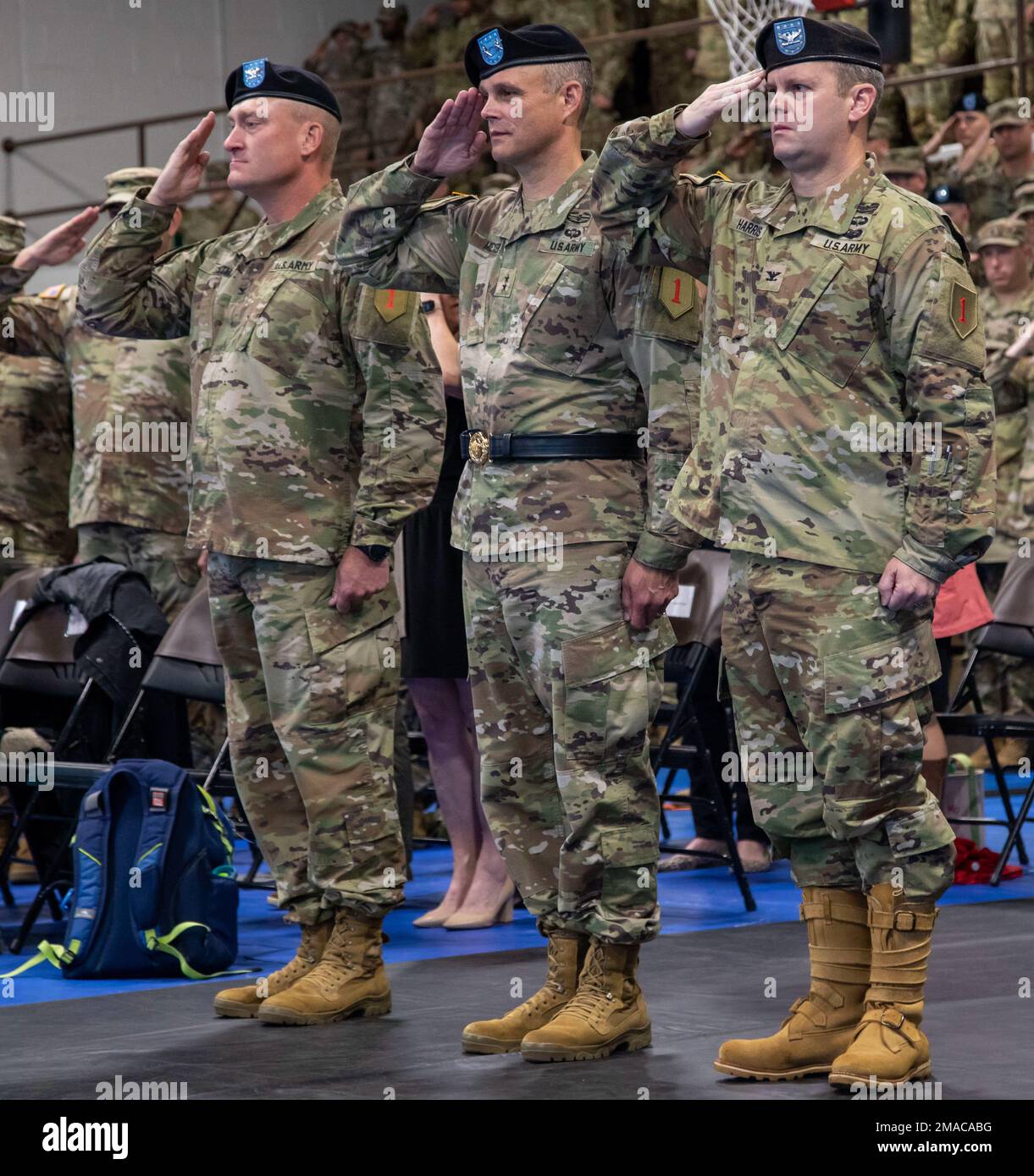 (Left to right) U.S. Army Col. Thomas B. “Bull” Smith, the outgoing ...