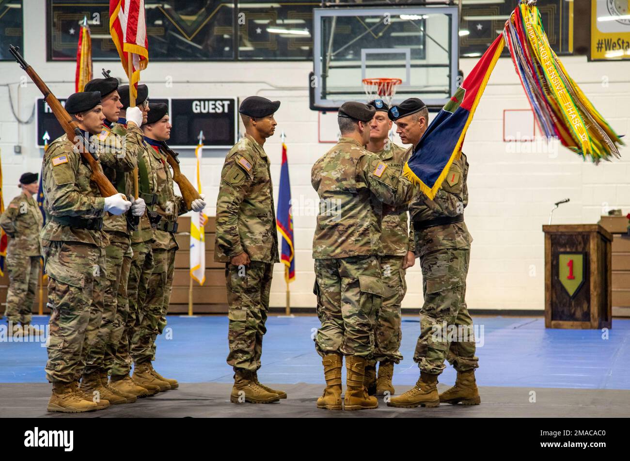 U.S. Army Maj. Gen. John V. Meyer III (far right), the commanding ...