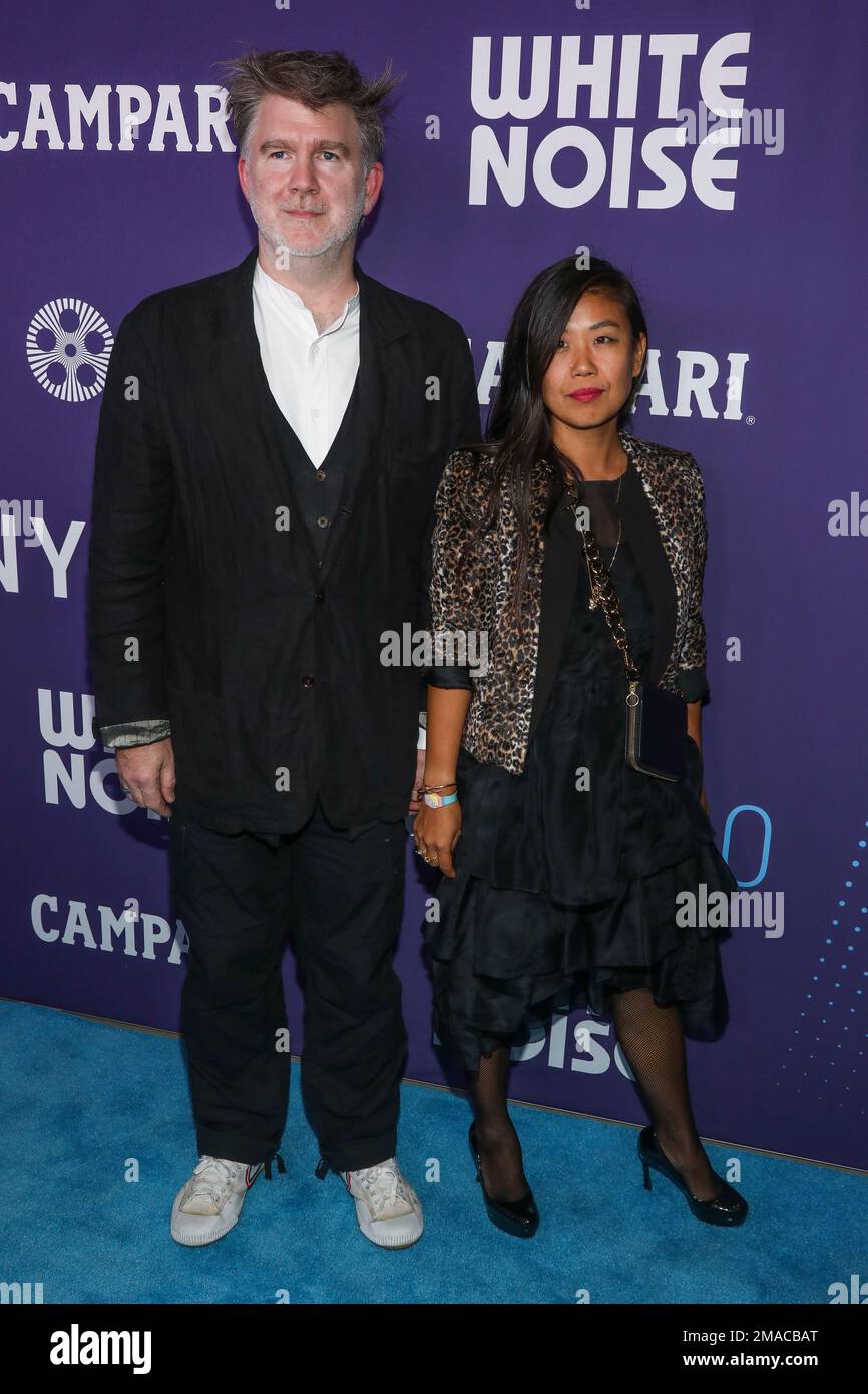 Musicians James Murphy, left, and Nancy Whang, right, attends the ...