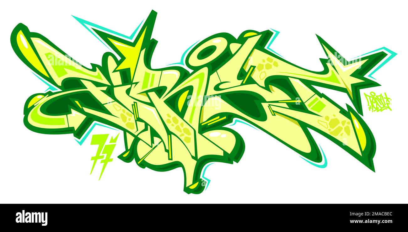 Colorful Abstract Isolated Graffiti Street Art Style Word First ...