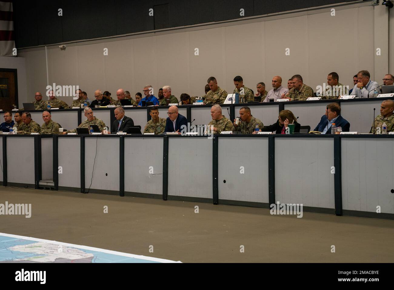 U.S. Army North command group and other key leaders listen to the ...