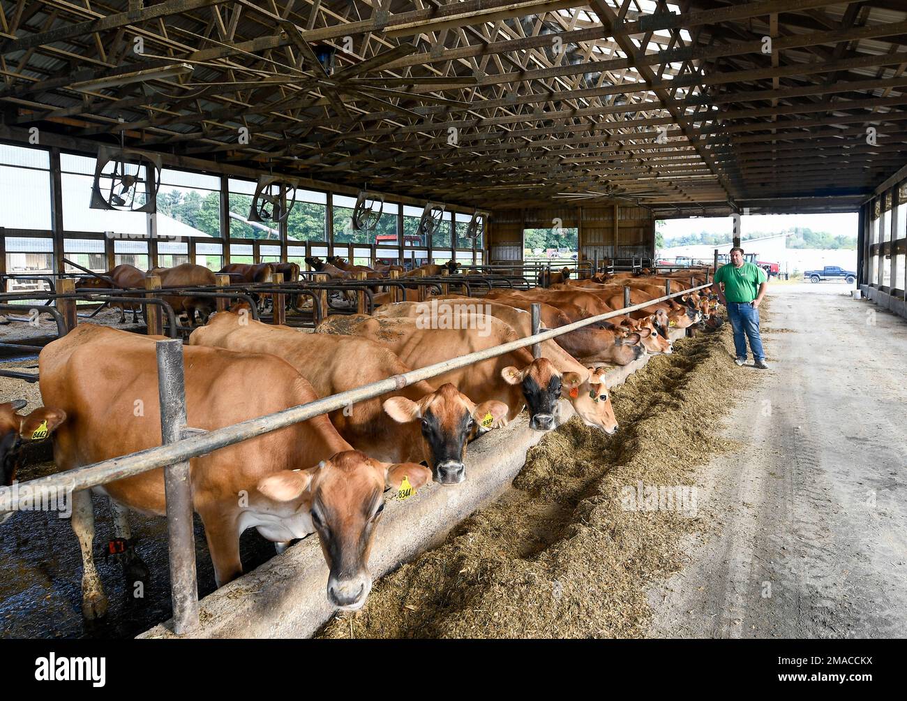Nate Chittenden, owner of Dutch Hollow Farms talks about dairy farming Tuesday, Sept. 20, 2022 ...