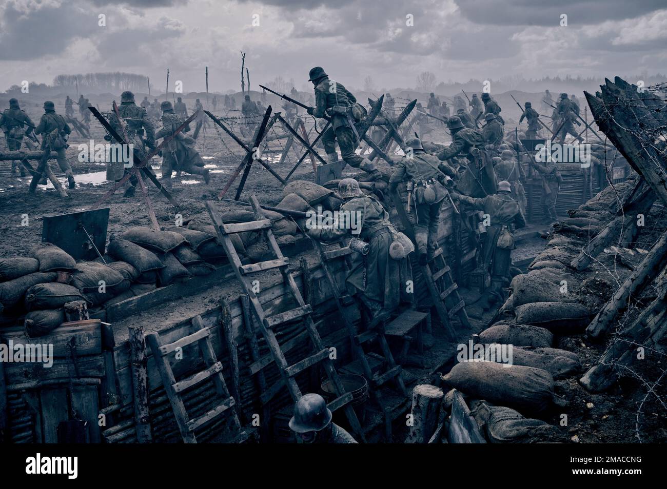 All Quiet on the Western Front Battlefield trench scene Stock Photo - Alamy