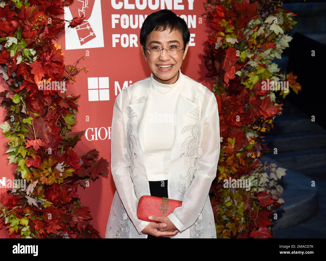 Journalist Maria Ressa attends the Clooney Foundation for Justice Albie ...