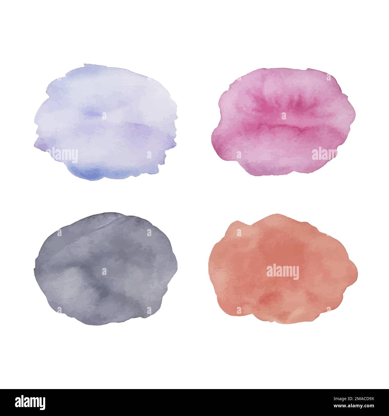 Watercolor circles for design. Watercolor spots set Stock Vector Image ...