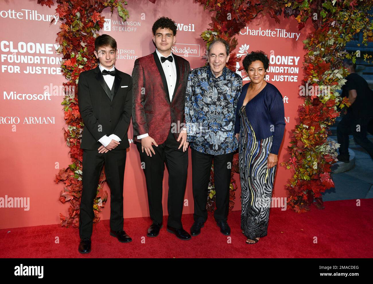 Justice Albie Sachs and family attend the Clooney Foundation for ...