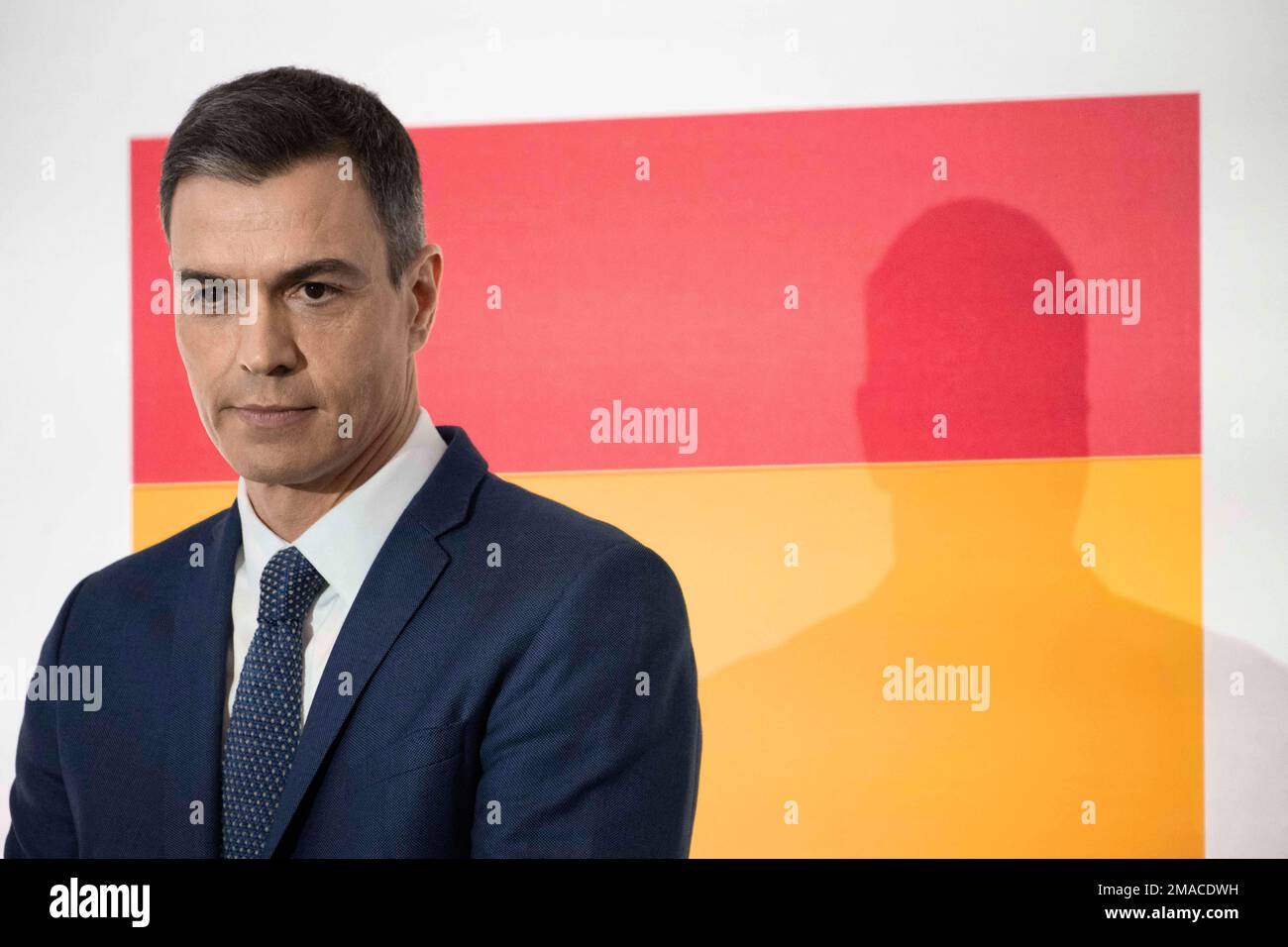 Spain's Prime Minister Pedro Sanchez before a press conference at ...