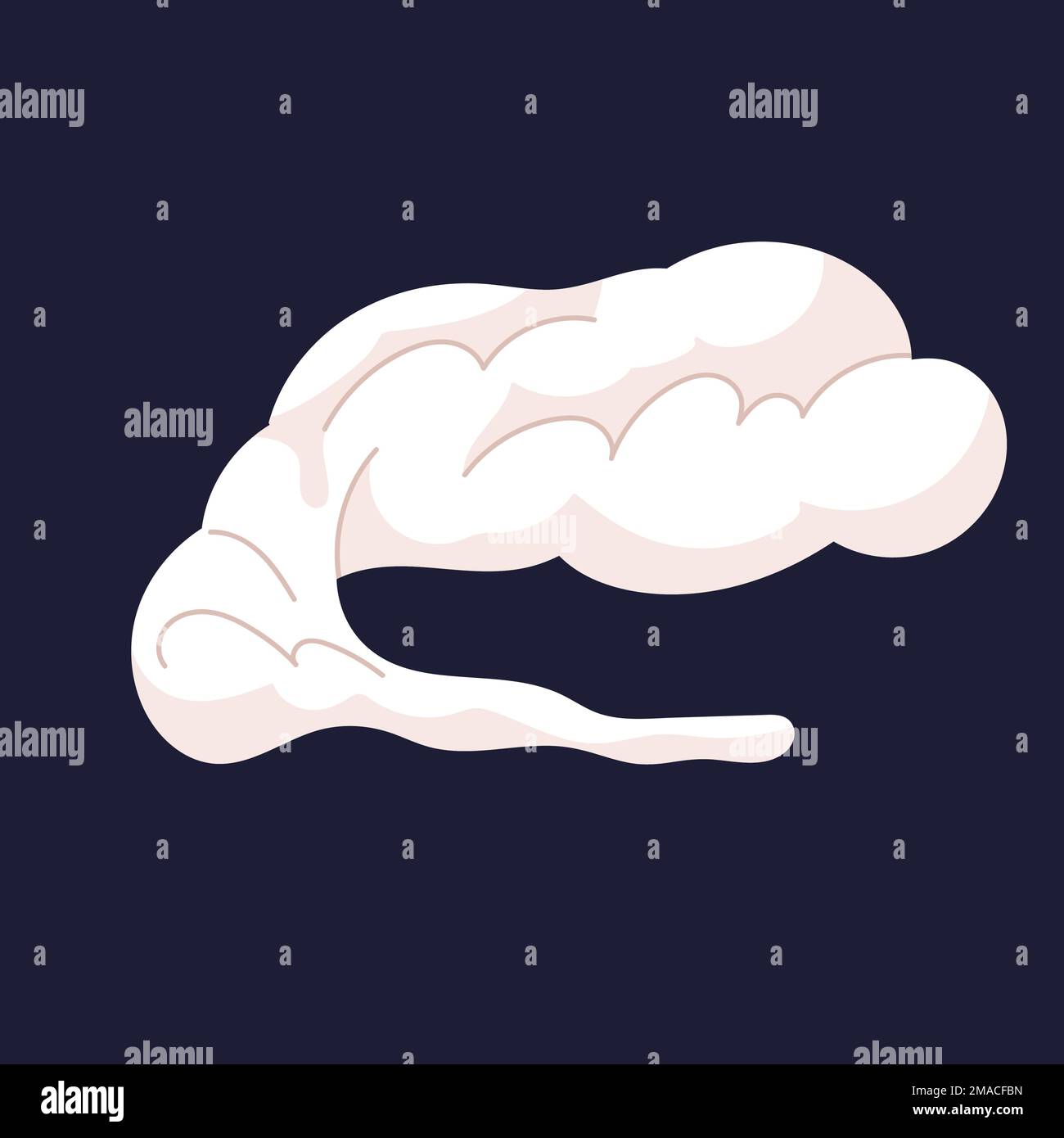 Abstract steam cloud puffs silhouette. Comic dust cloud explosion ...