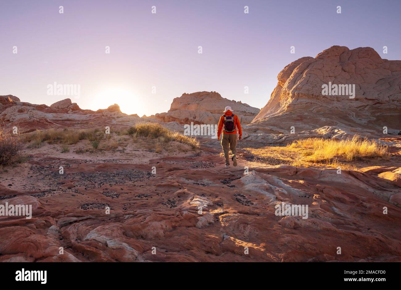 Hike in the Utah mountains. Hiking in unusual natural landscapes ...