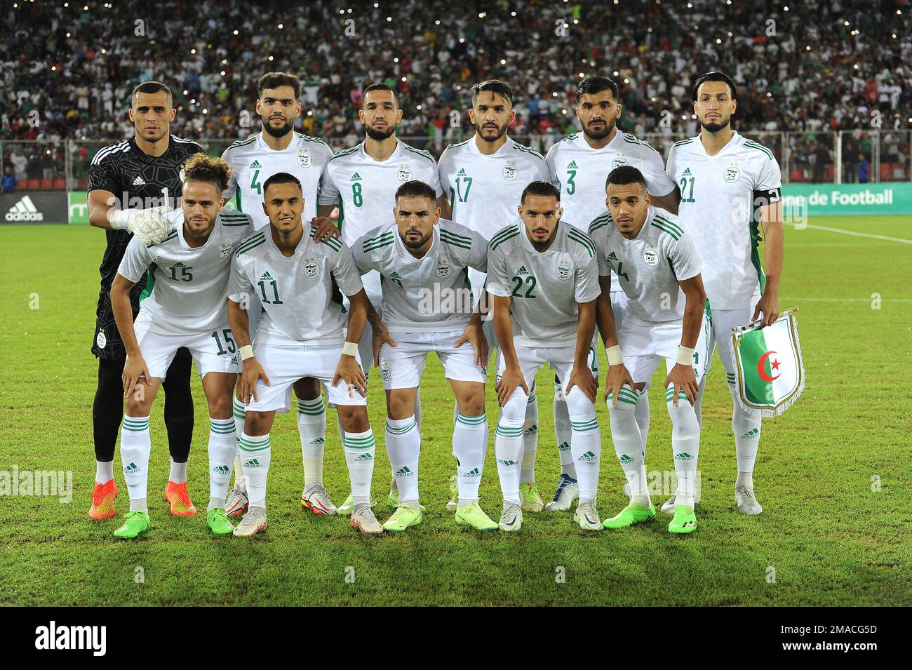 The Algerian national soccer team poses before the friendly soccer ...