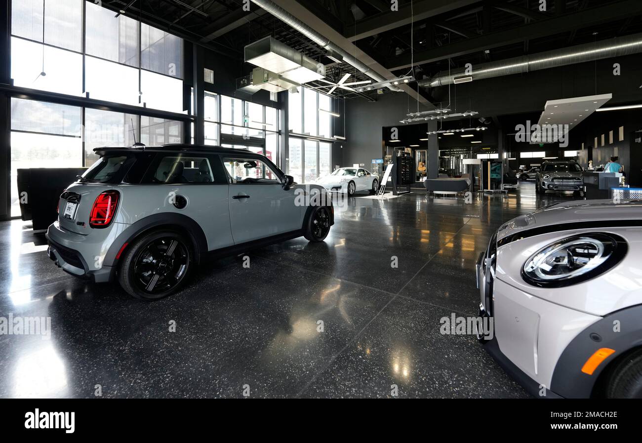Lined up on the showroom floor of a Mini dealership, 2023 Cooper S ...