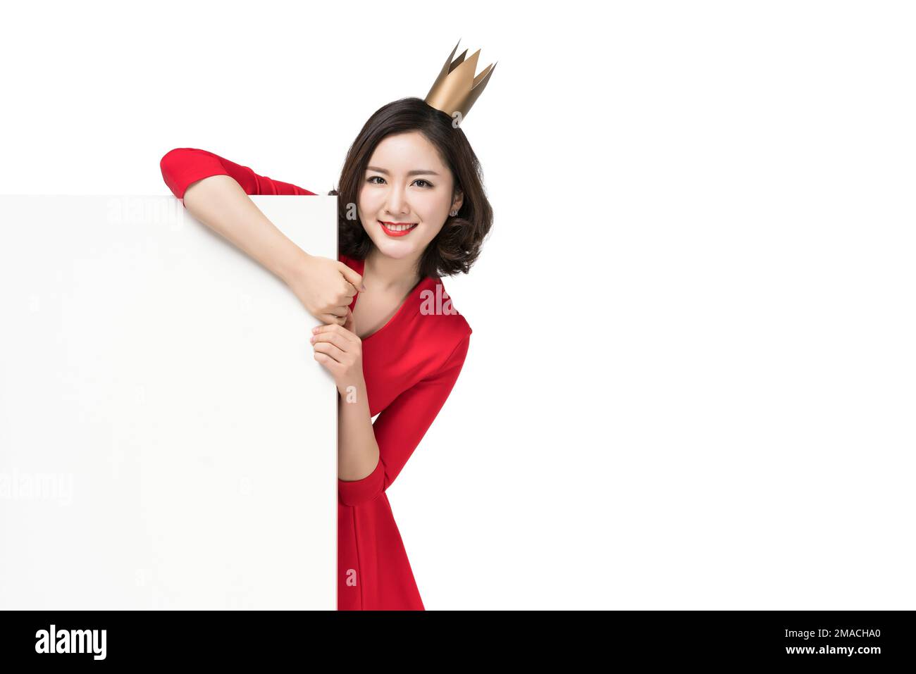 The red woman wearing a crown Stock Photo - Alamy