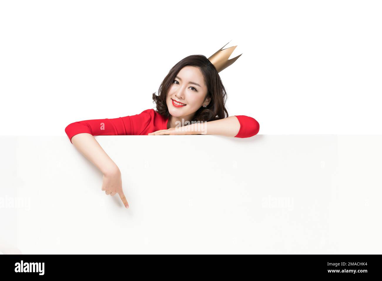 The red woman wearing a crown Stock Photo - Alamy