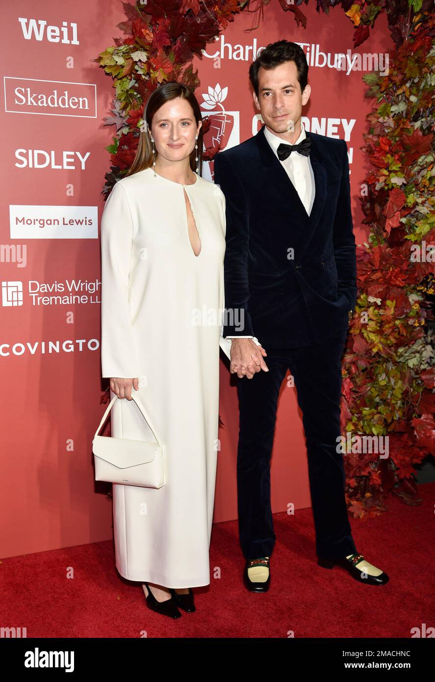 Grace Gummer, left, and husband Mark Ronson attend the Clooney ...