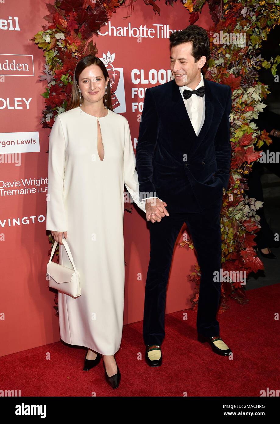Grace Gummer, left, and husband Mark Ronson attend the Clooney ...