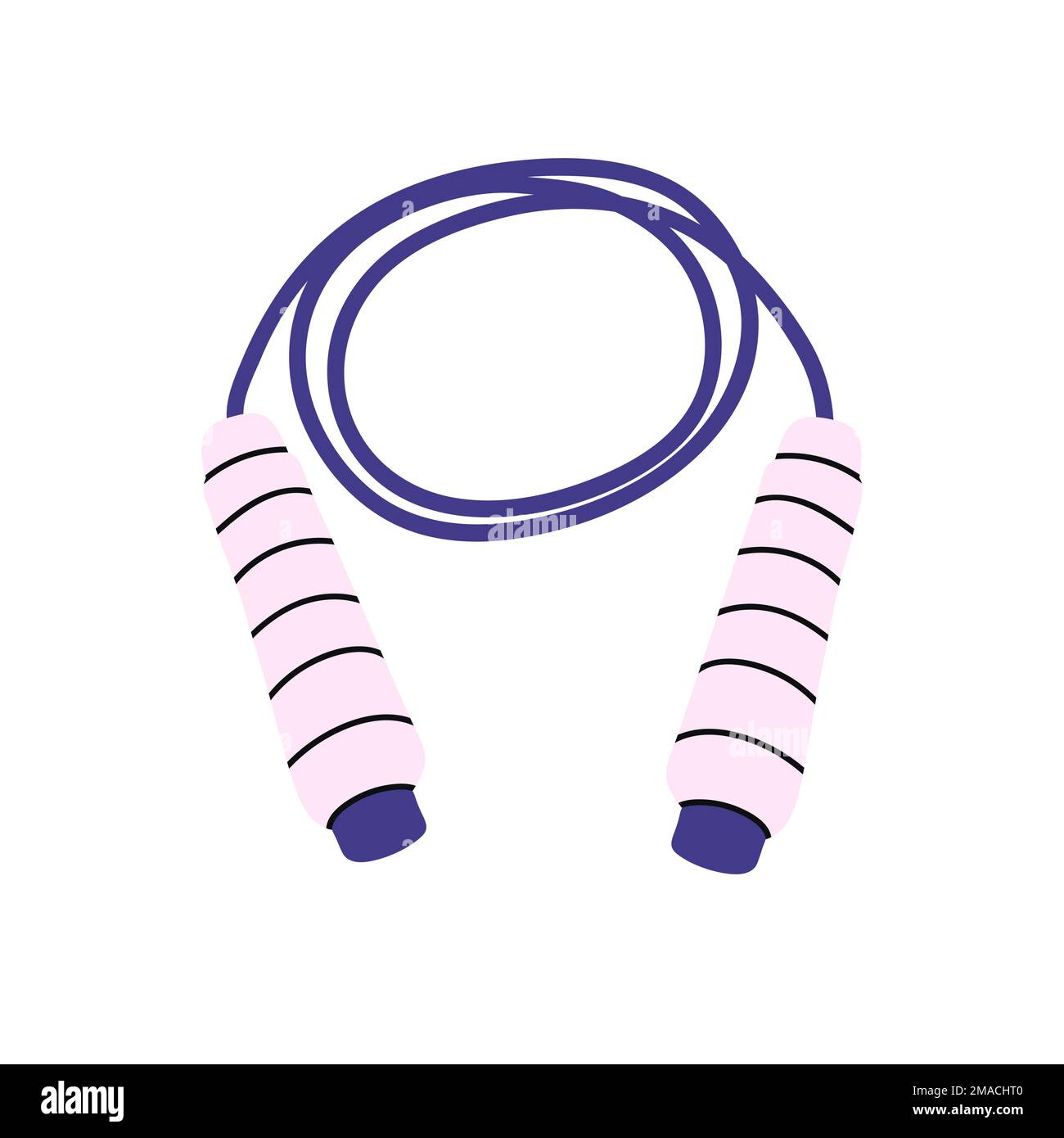 jump rope. Fitness sport cartoon icon.sports equipment.Flat vector ...