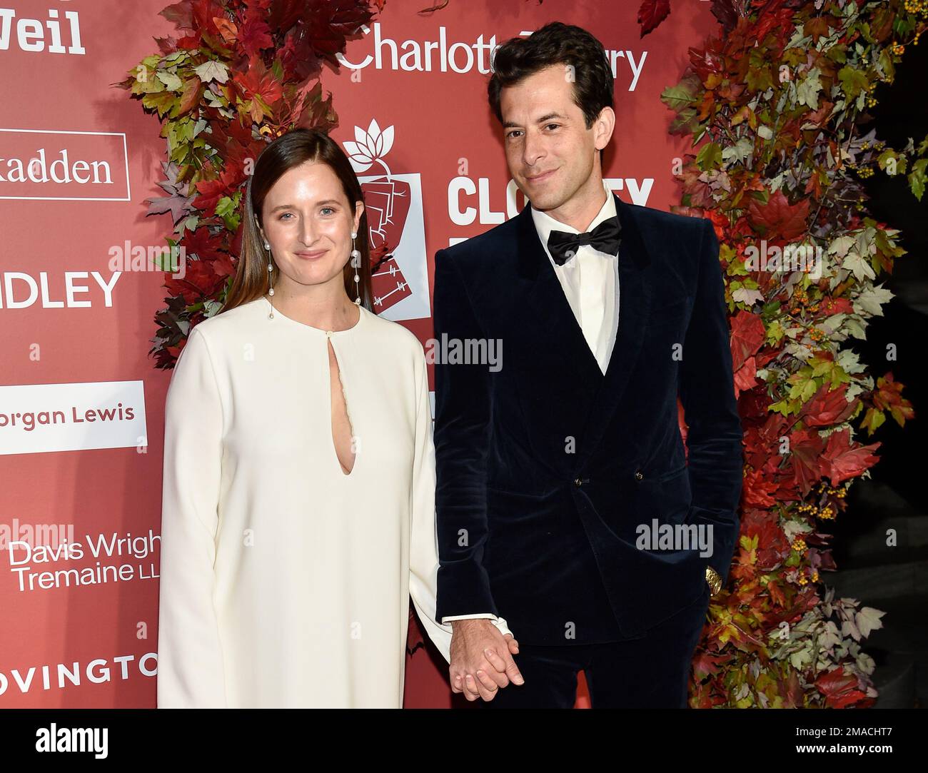 Grace Gummer, left, and husband Mark Ronson attend the Clooney ...