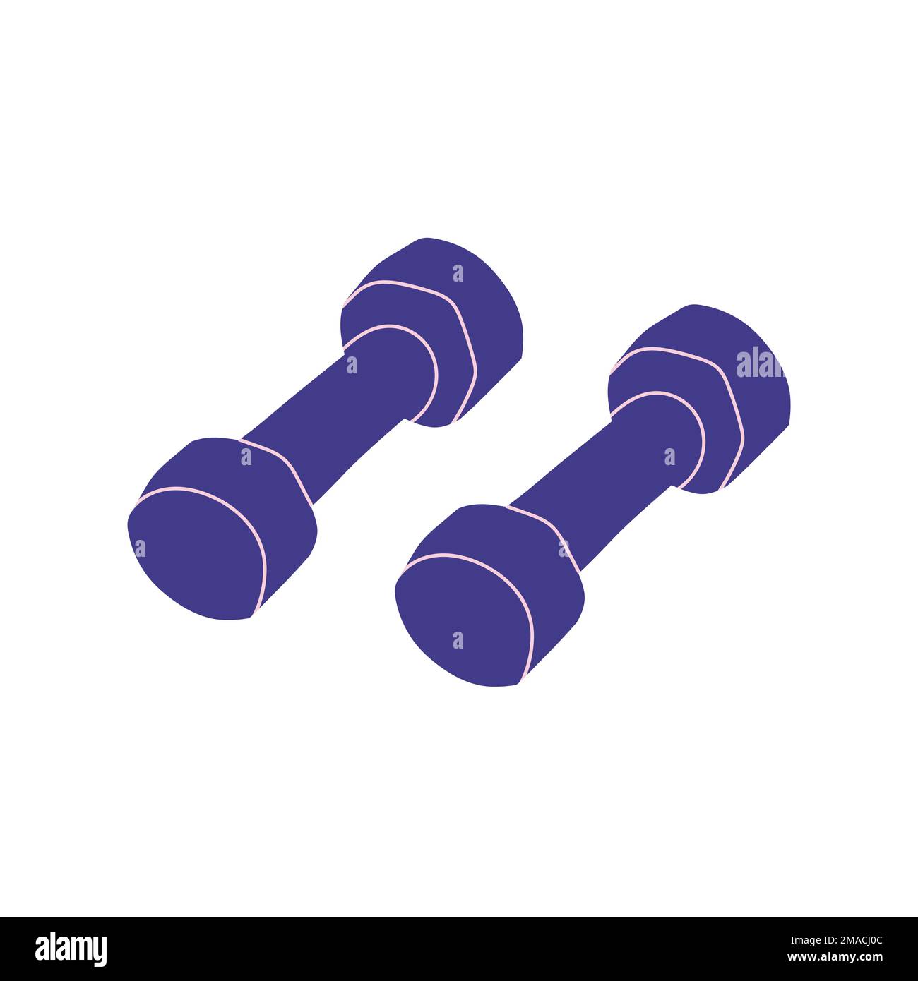 Steel dumbbell icon. Flat vector illustration isolated on white background Stock Vector Image ...