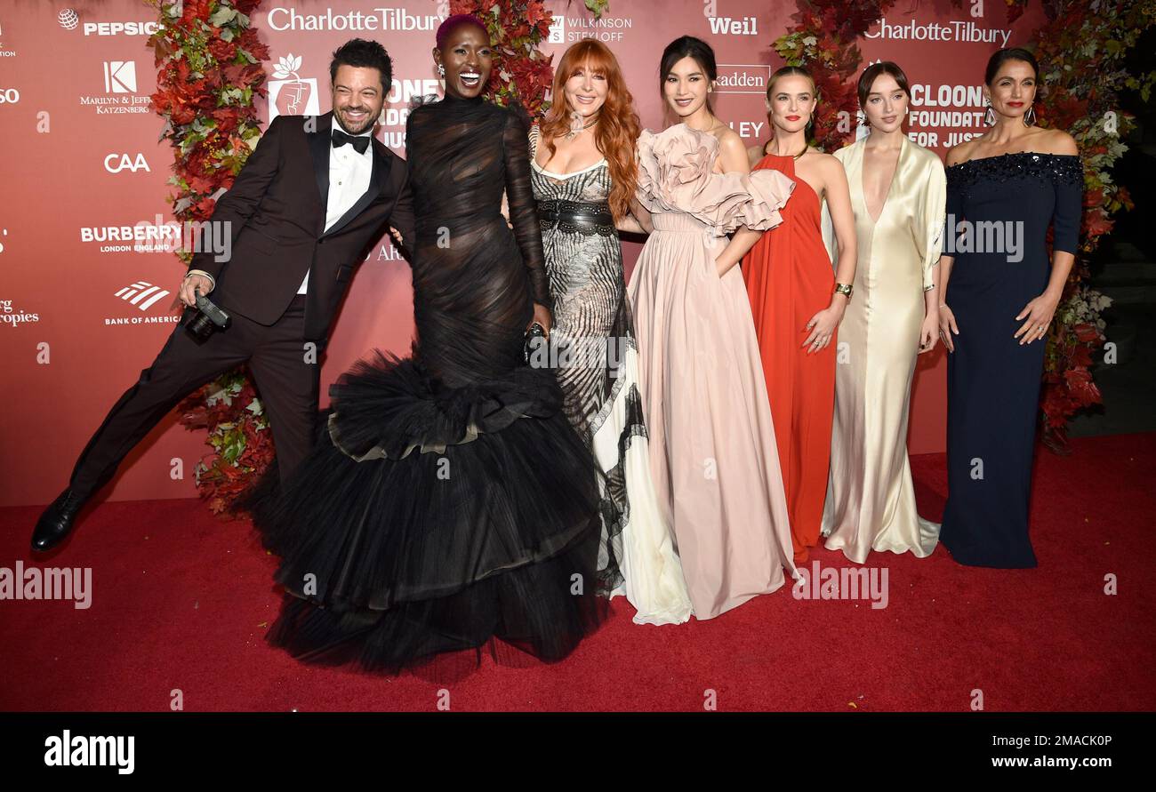 Dominic Cooper, from left, Jodie Turner-Smith, Charlotte Tilbury, Gemma ...