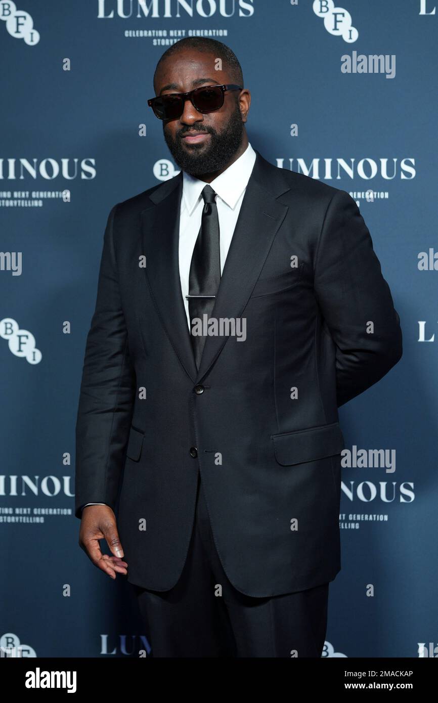 Baff Akoto poses for photographers on arrival at the 'BFI Luminous ...