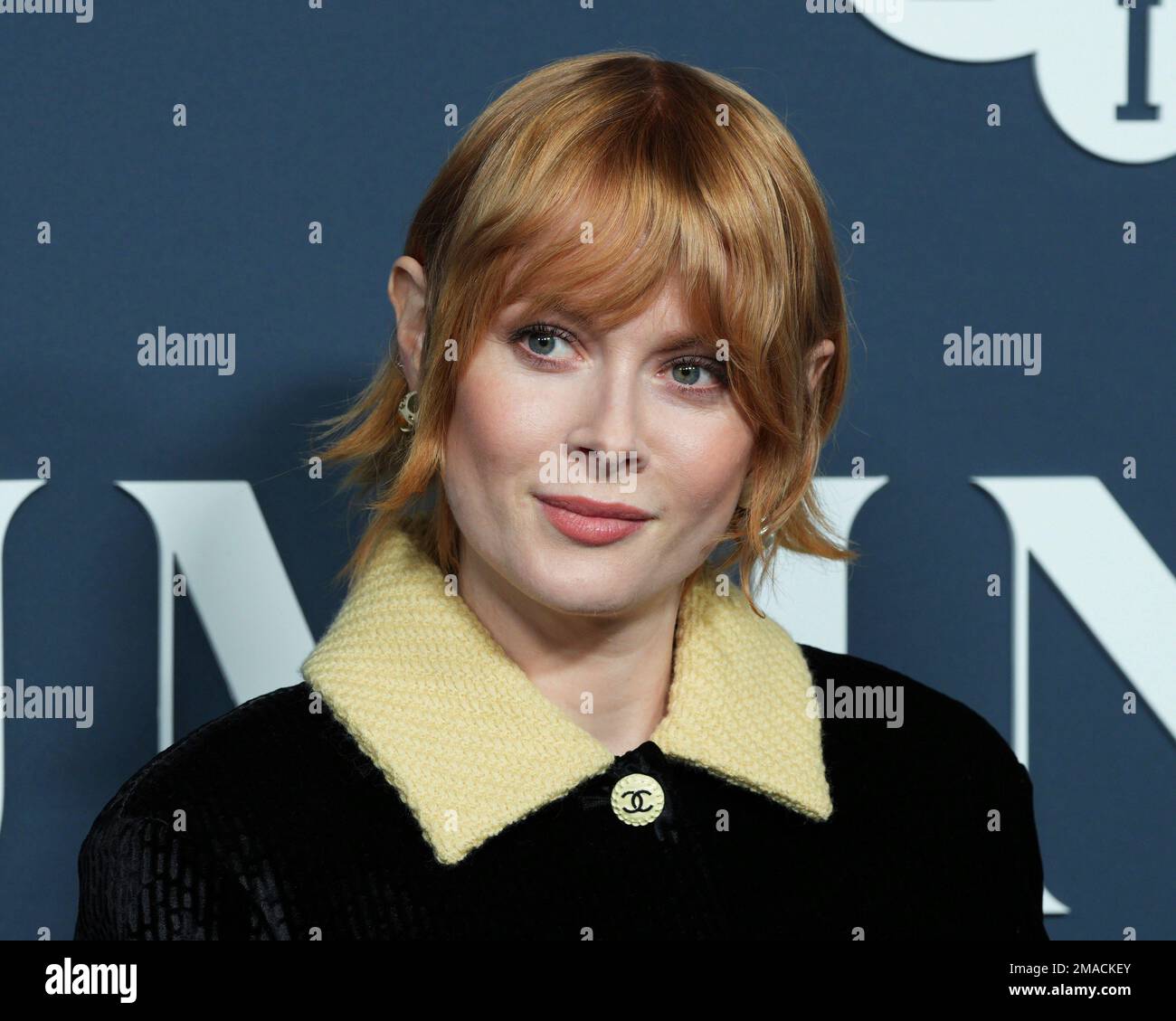 Emily Beecham poses for photographers on arrival at the 'BFI Luminous ...