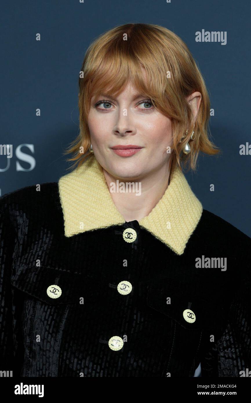 Emily Beecham poses for photographers on arrival at the 'BFI Luminous ...