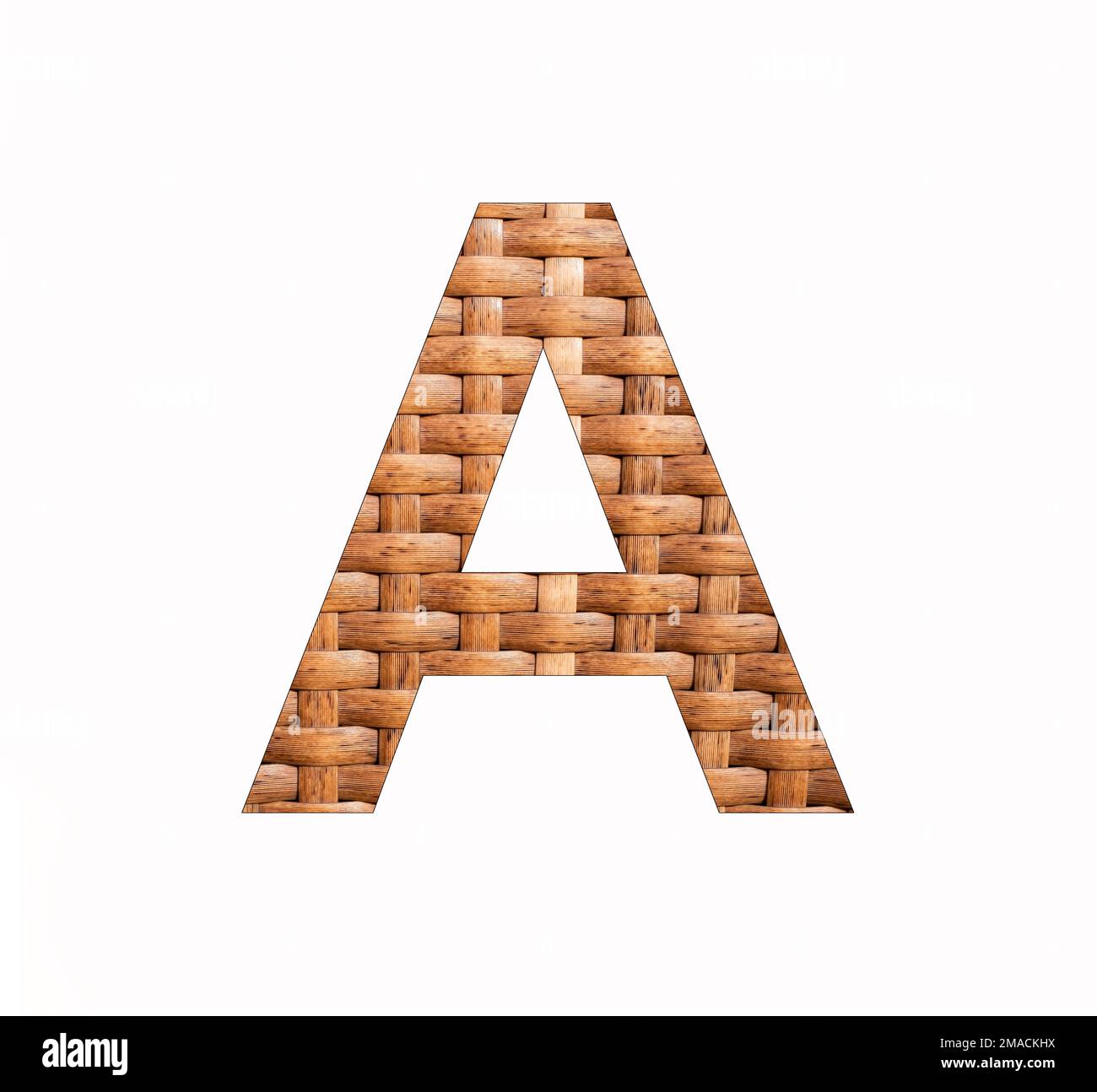 Alphabet Letter A - Natural Rattan Background Stock Photo - Alamy