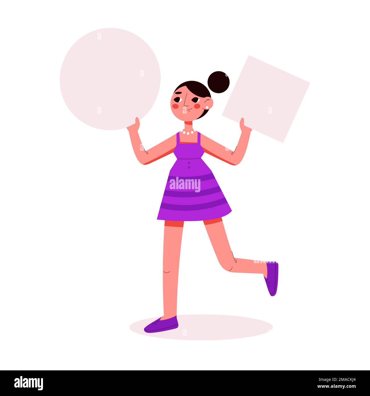 Young girl protesting Cut Out Stock Images & Pictures - Alamy