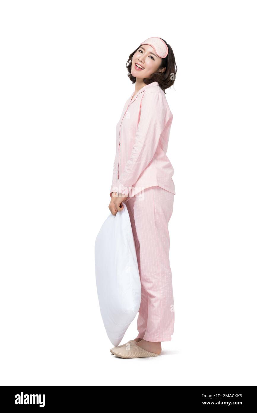 The young woman in his pyjamas Stock Photo - Alamy